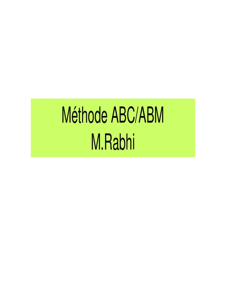 Méthode ABC/ABM : Gestion des Coûts par Activités | PDF | Business | Économie