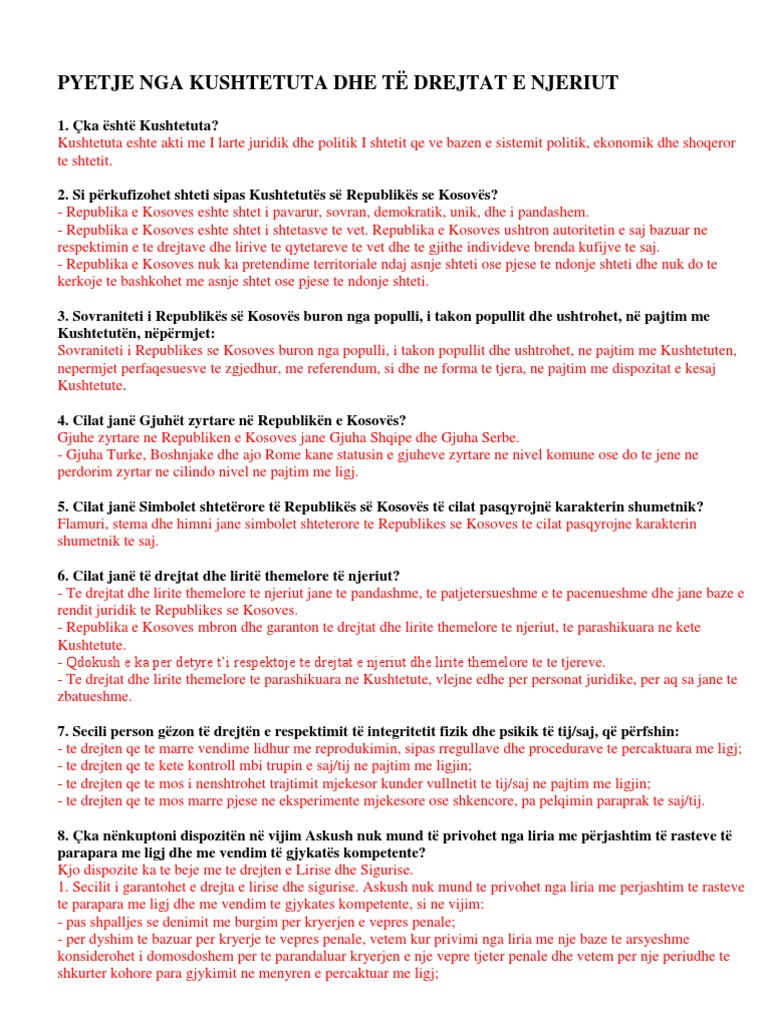 Pyetje Per Rreshter | PDF
