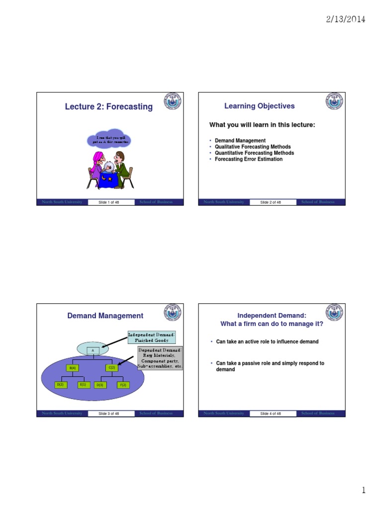 Operation Management | PDF | Forecasting | Regression Analysis