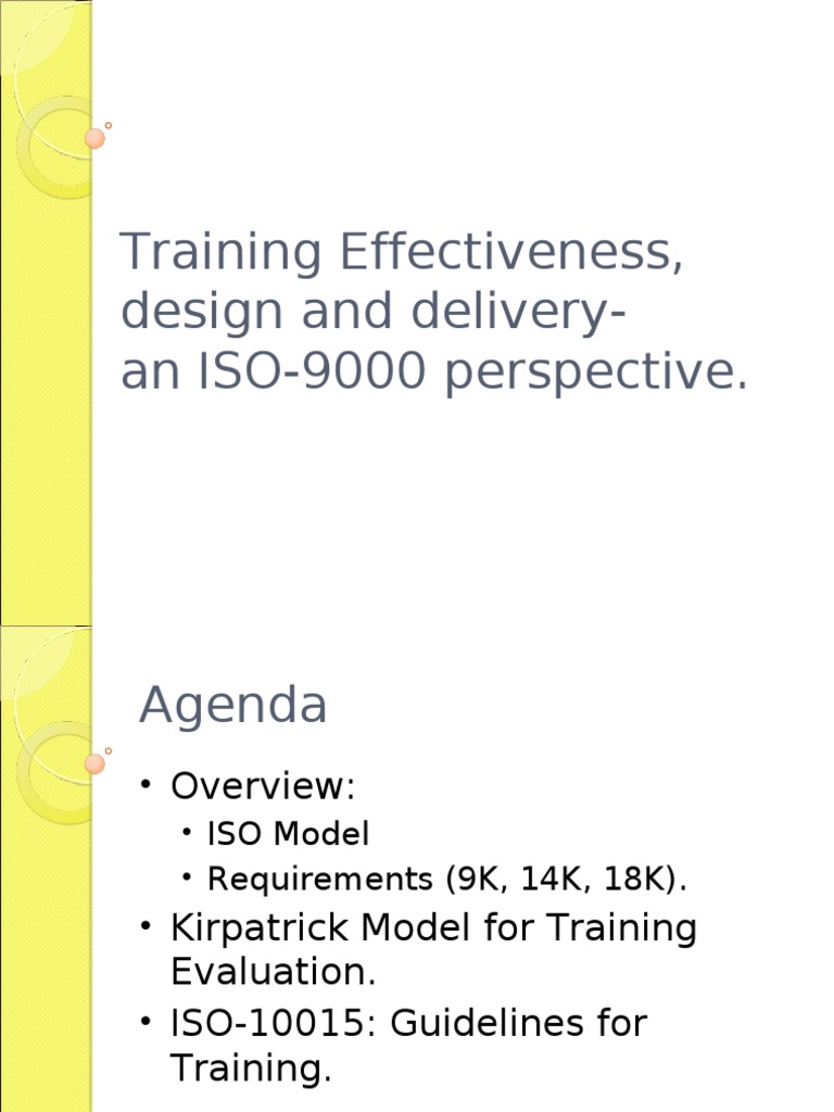 Training Effectiveness ISO 9001 | PDF | Iso 9000 | Verification And ...