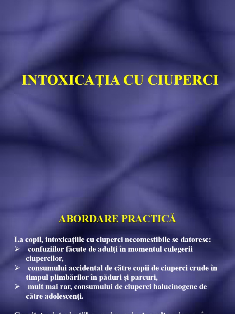 Intoxicatie Cu Ciuperci | PDF