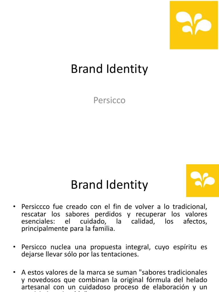 Identidad de Marca de Heladería Persicco | PDF | Marca