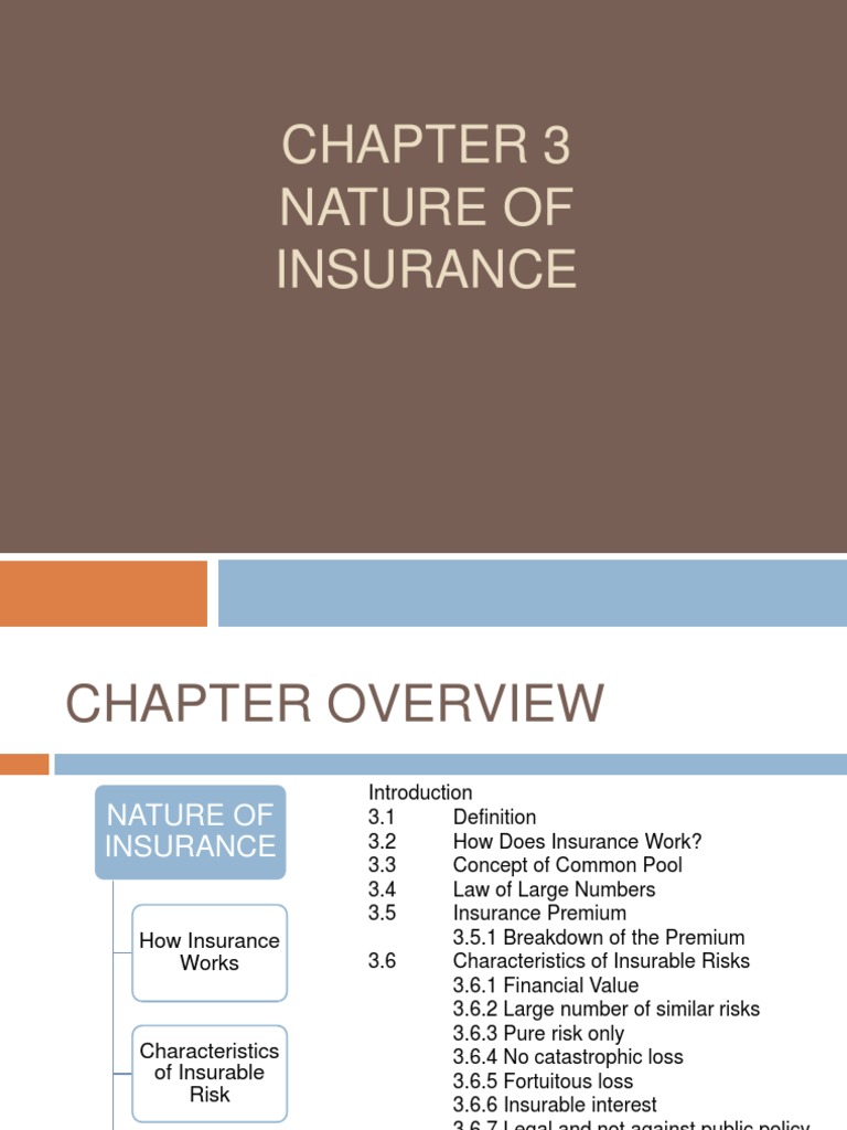 Nature of Insurance | PDF | Insurance | Life Insurance