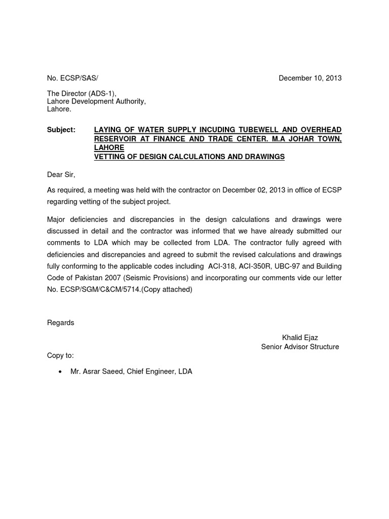 Letter To Director | PDF