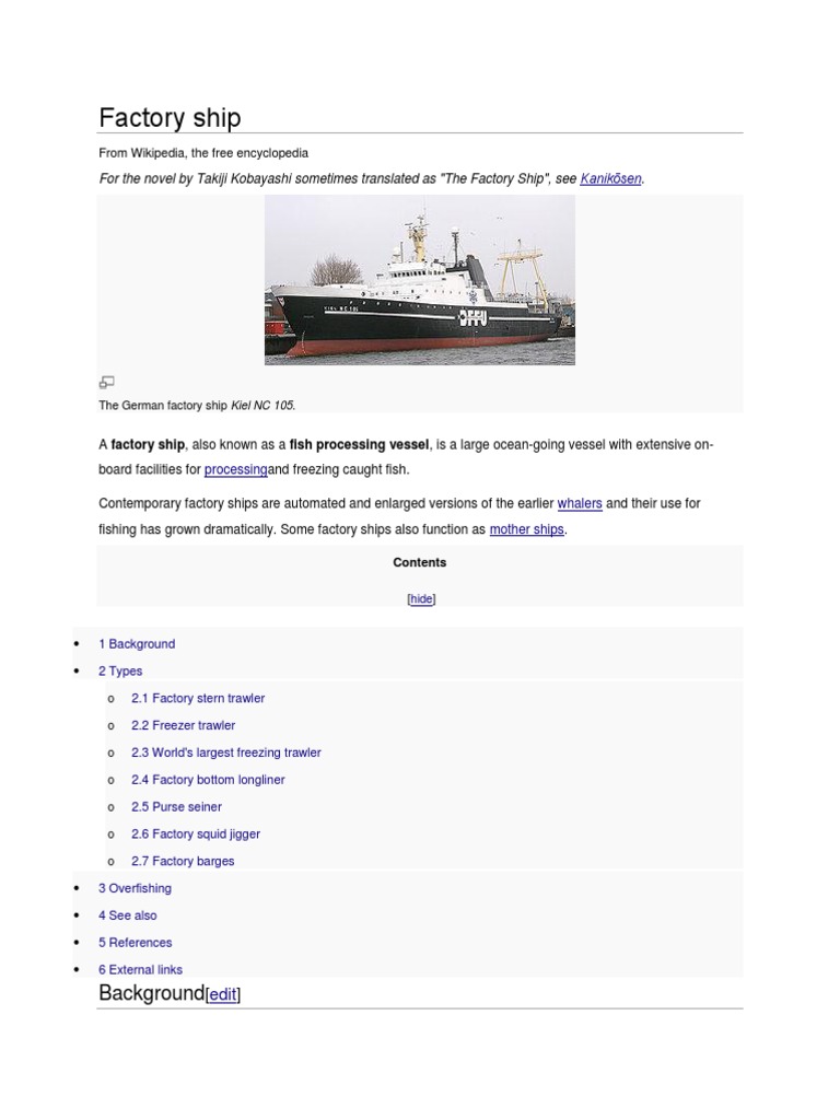 Factory Ship Pdf Fishing Trawler Fish And Humans