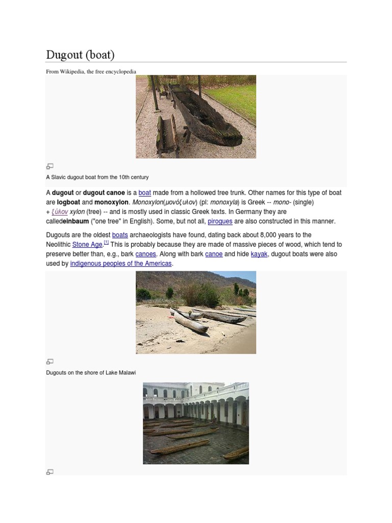 Dugout (Boat) : From Wikipedia, The Free Encyclopedia | PDF | Boat ...