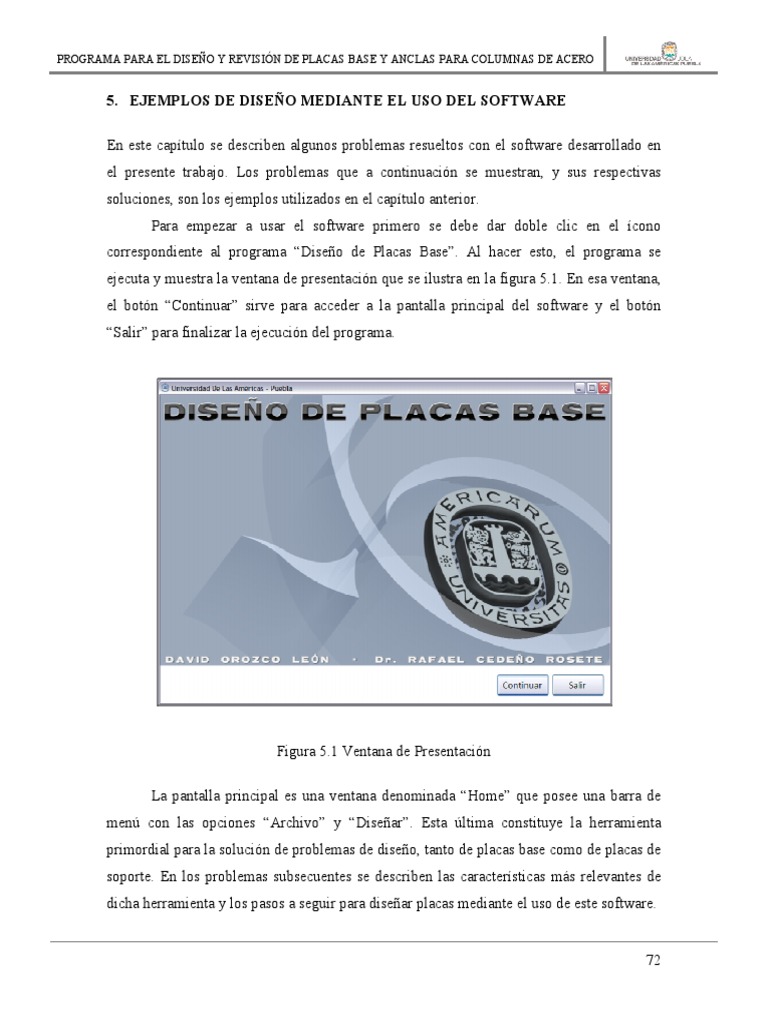 PROGRAMA PARA EL DISEÑO Y REVISIÓN DE PLACAS BASE Y ANCLAS PARA COLUMNAS DE ACERO – CAP 5 ...
