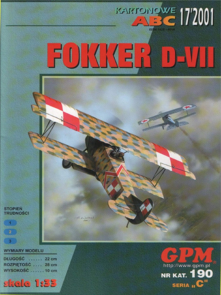 Fokker - D-VII Paper Model | PDF