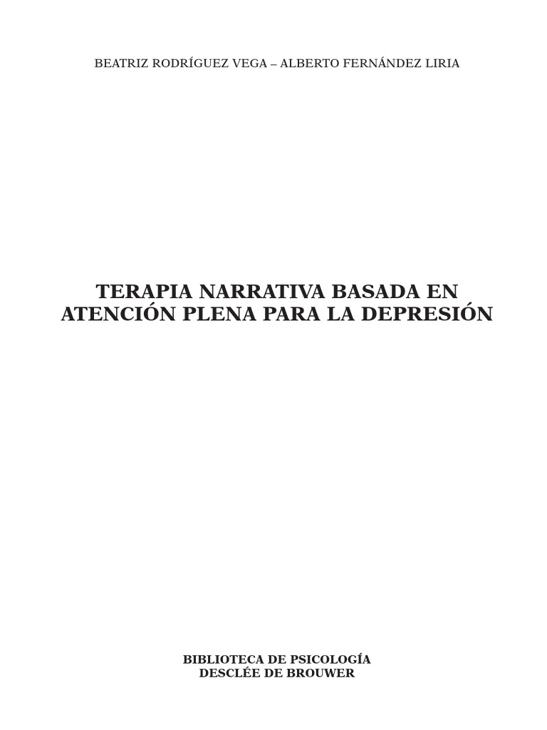 Terapia Narrativa Basada en Atención Plena para La Depresión | PDF | Psicoterapia | Realidad