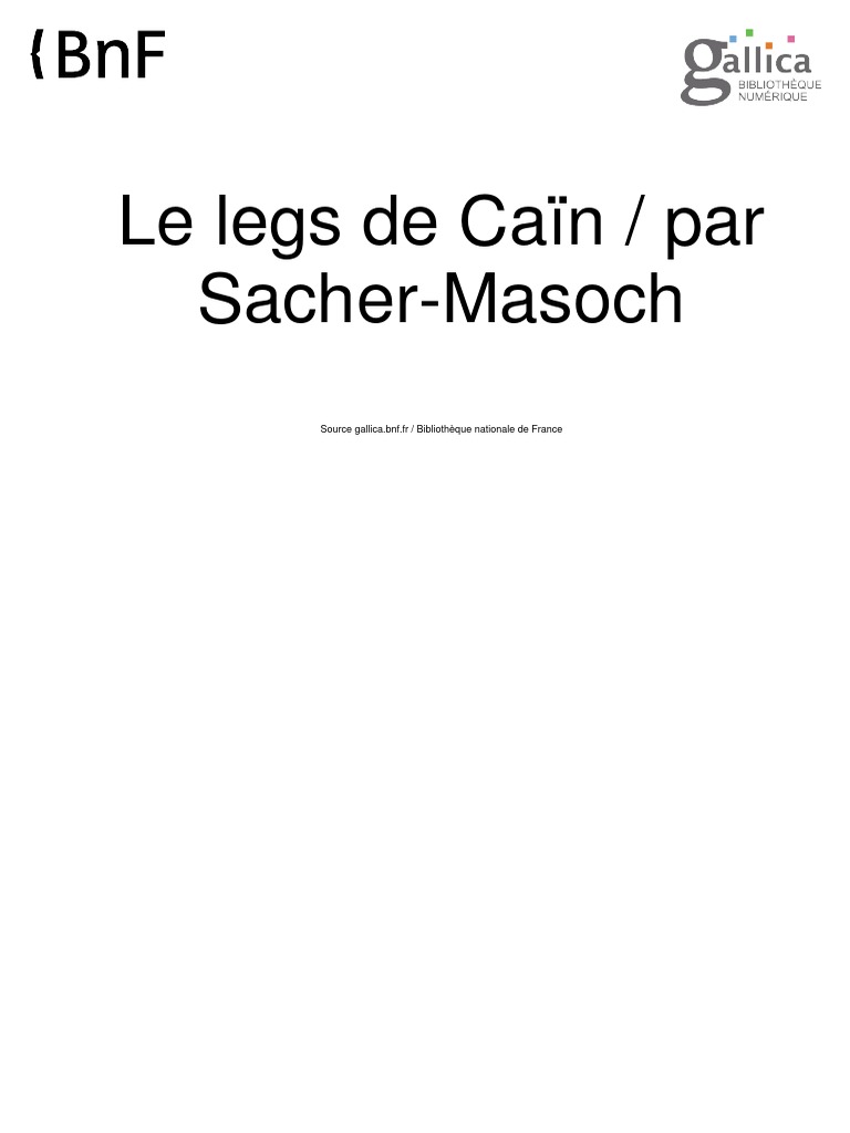 Legs de Caïn | PDF | Droit