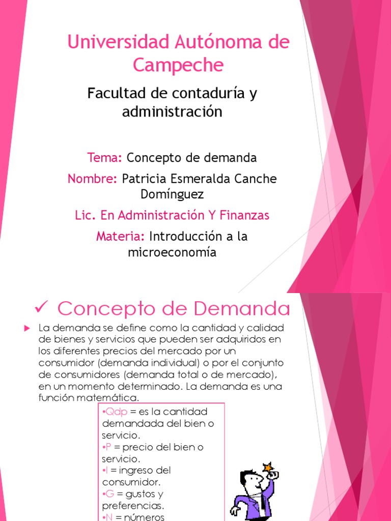 Concepto de Demanda "Presentación" | PDF | Curva de demanda | Demanda