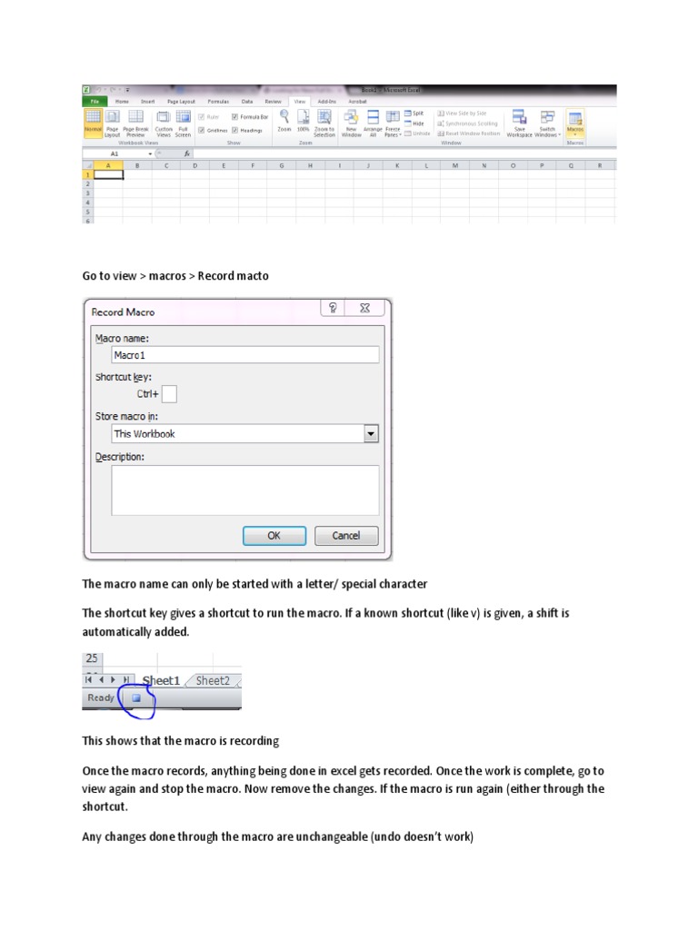 Excel VBA Notes | PDF | Microsoft Excel | Variable (Computer Science)