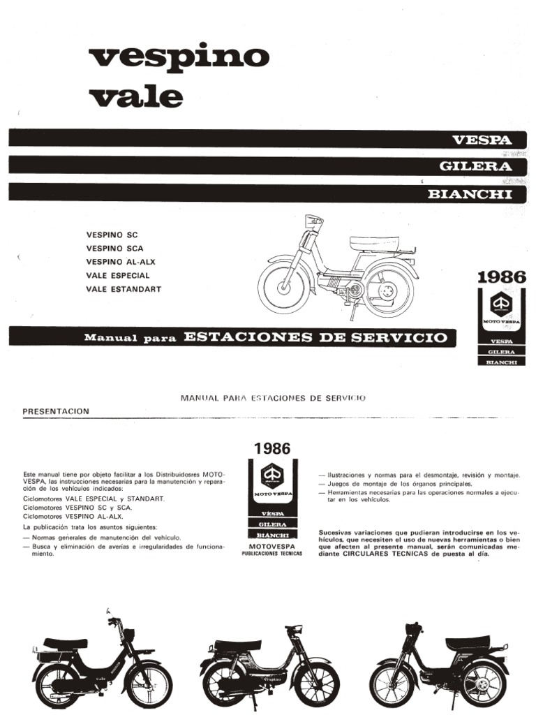 Vespino Sc-Alx-Vale Manual de Taller | PDF