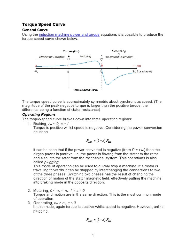Torque Speed Curve | Download Free PDF | Torque | Physical Quantities