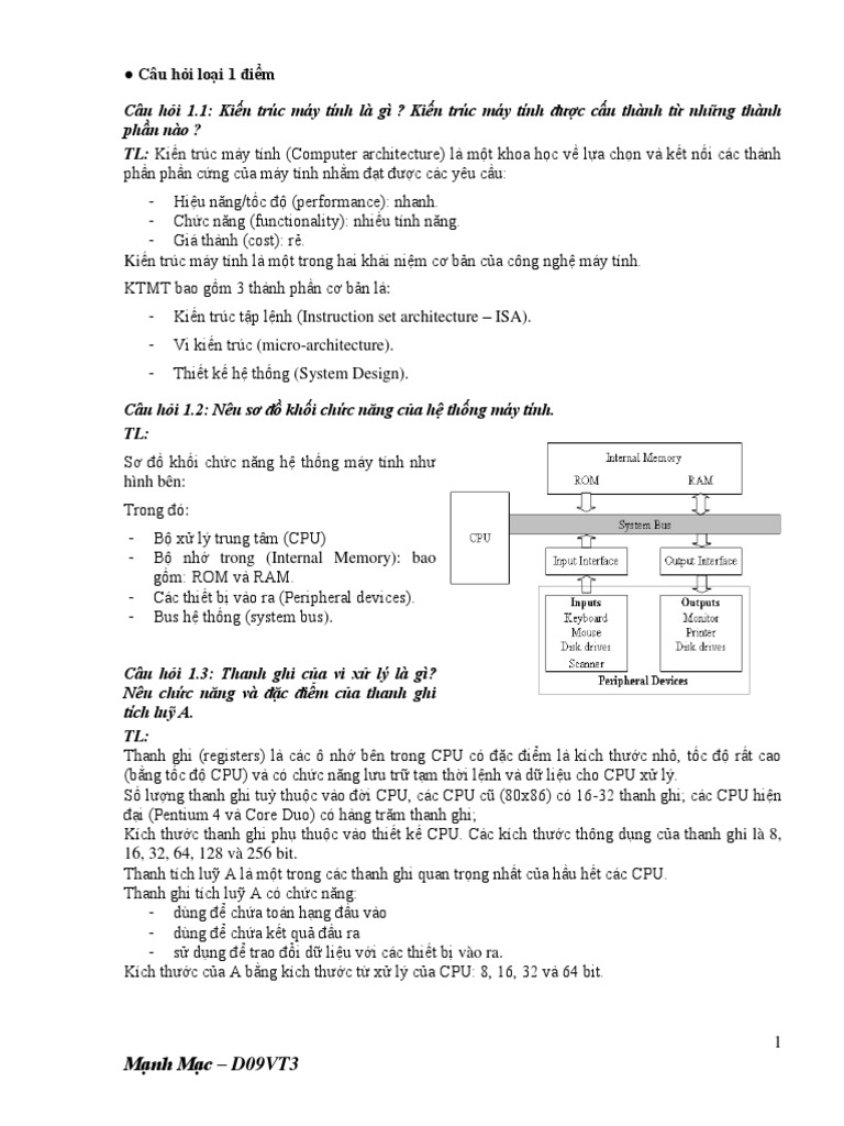 163978887 Giải NH KTMT | PDF