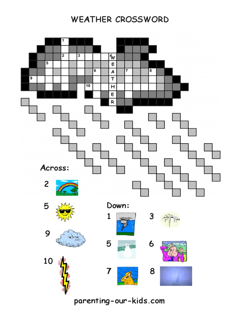Weather Crosswords For Kids | PDF