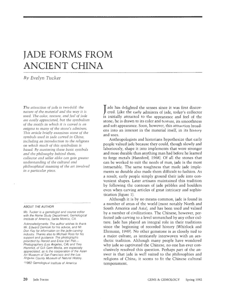Jade Forms From Ancient China | PDF | Tao | Dragon