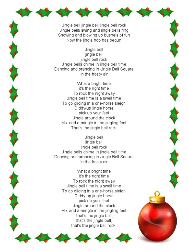 Jingle Bell Rock Lyrics | PDF