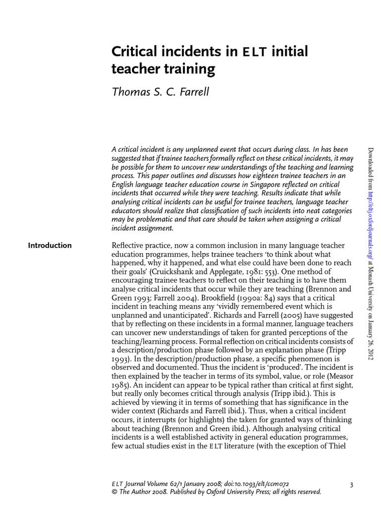 Critical Incidents Education | National Education