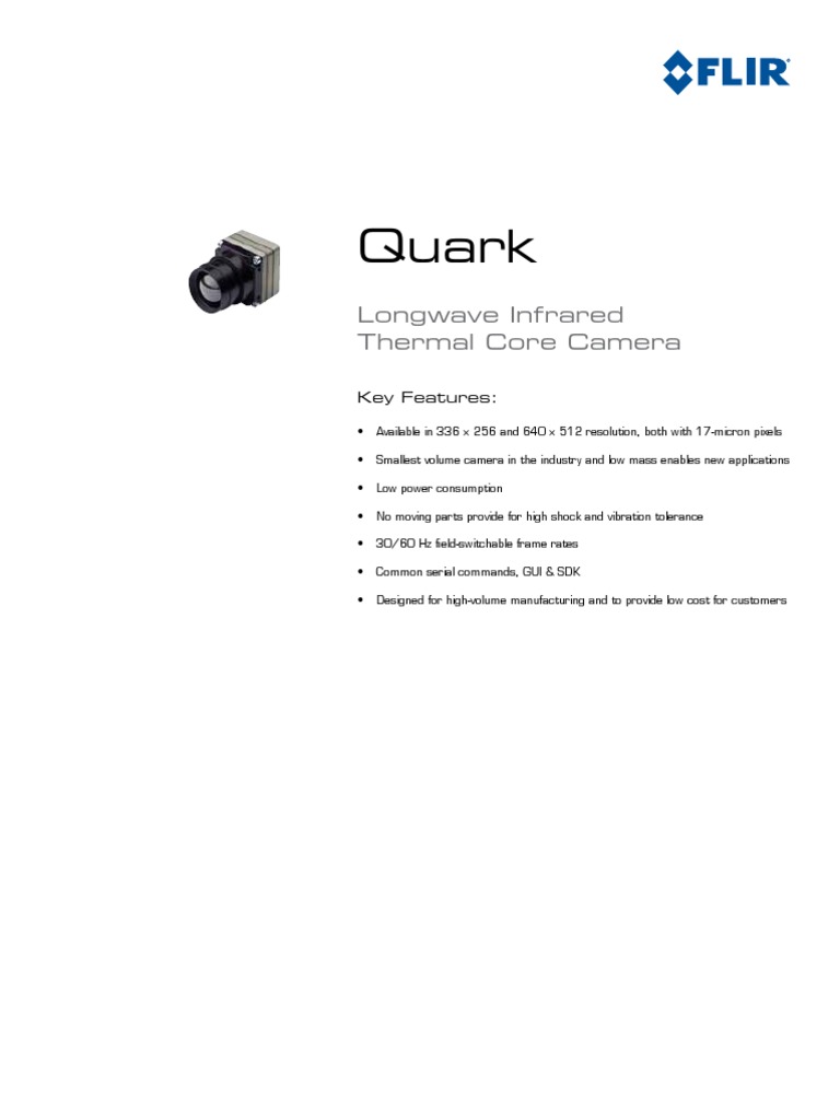 FLIR Quark Brochure | PDF | Zoom Lens | Camera