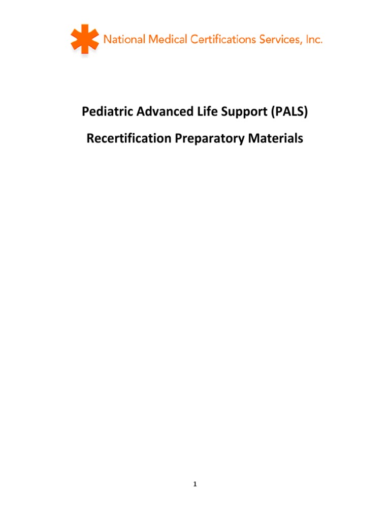 Pals Prep Materials | PDF | Shock (Circulatory) | Cardiopulmonary ...