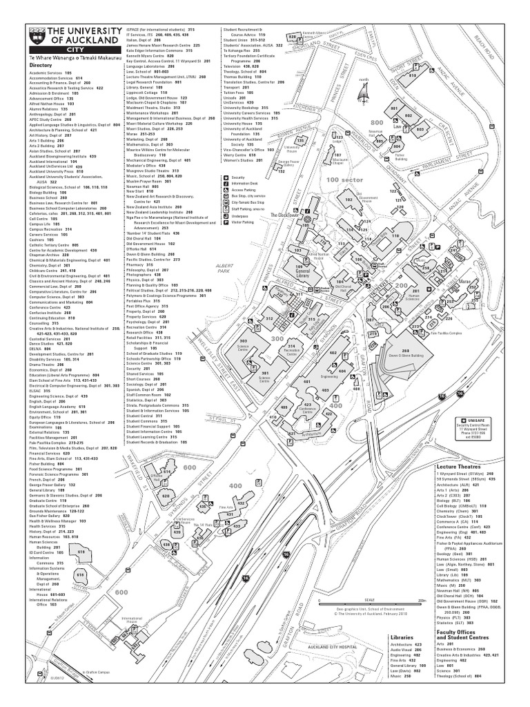 City Map of University of Auckland | PDF | Social Science | Travel
