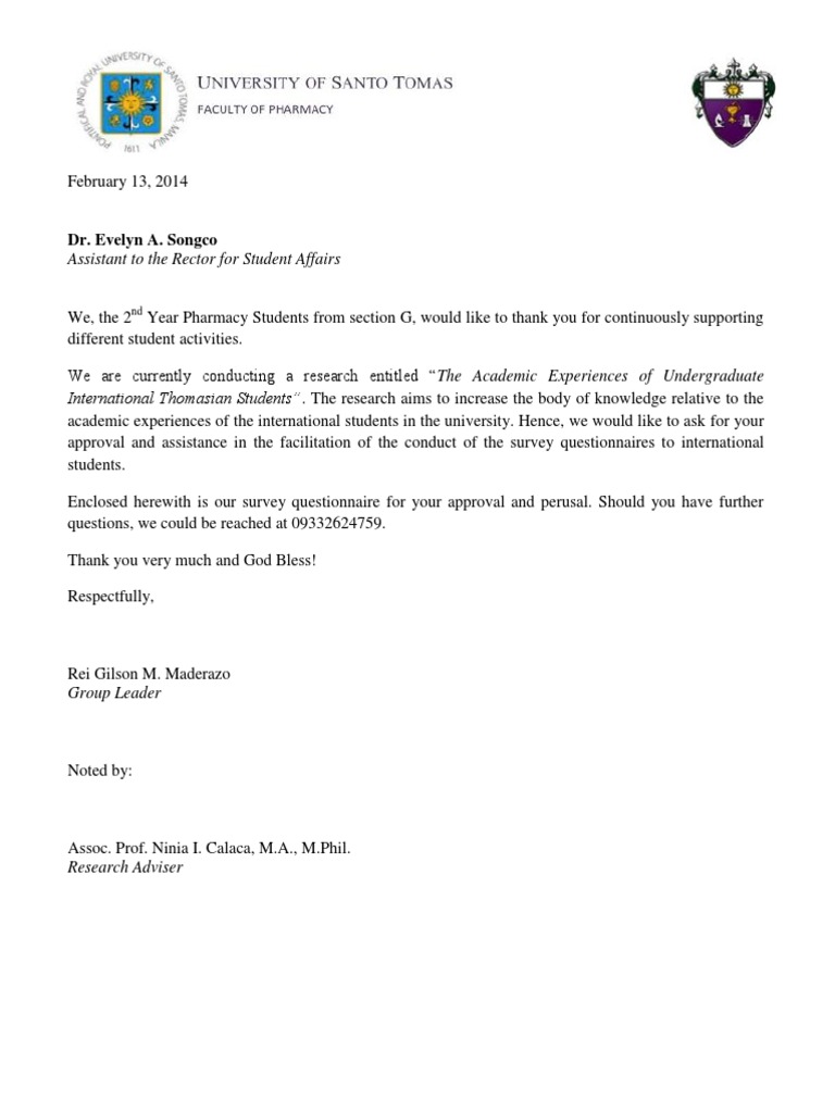 Sample of Endorsment Letter For Research | PDF