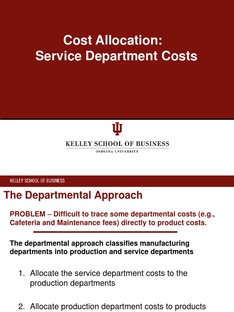 Cost Allocation: Service Department Costs | PDF | Business | Computing ...