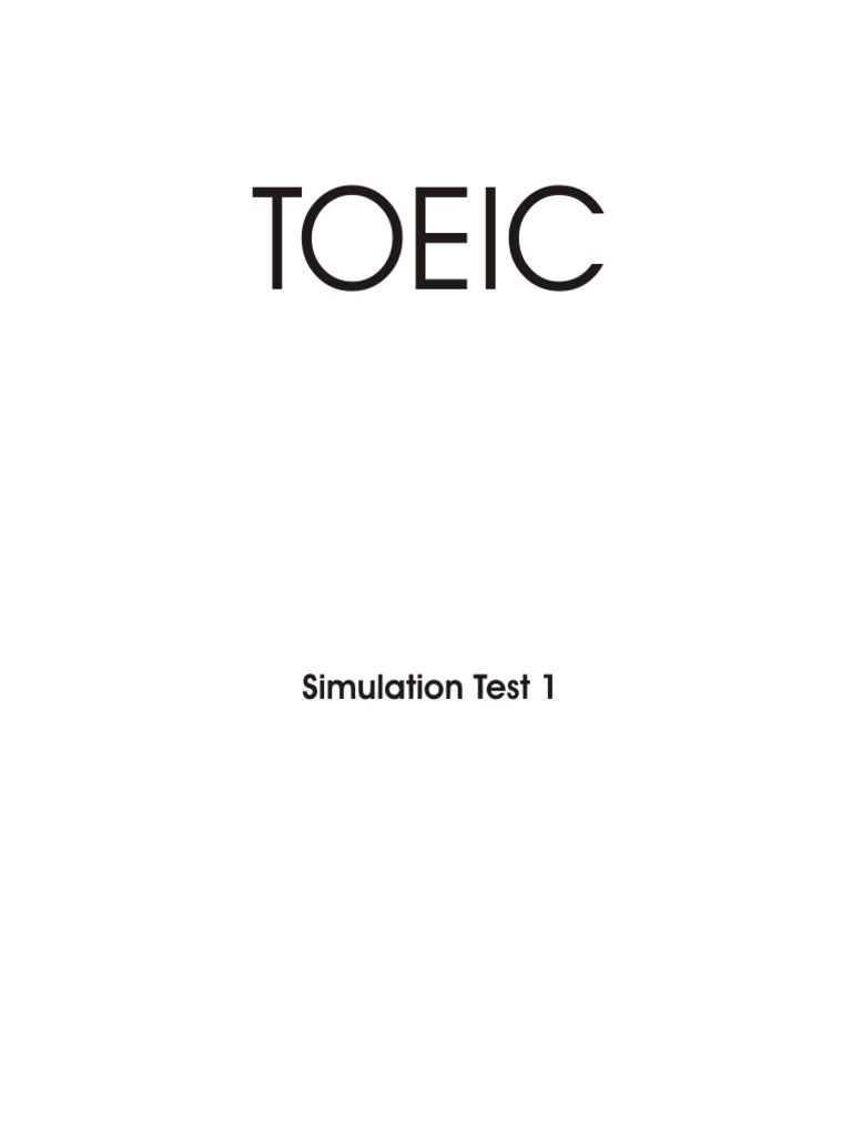 TOEIC Simulation Test 1 | PDF
