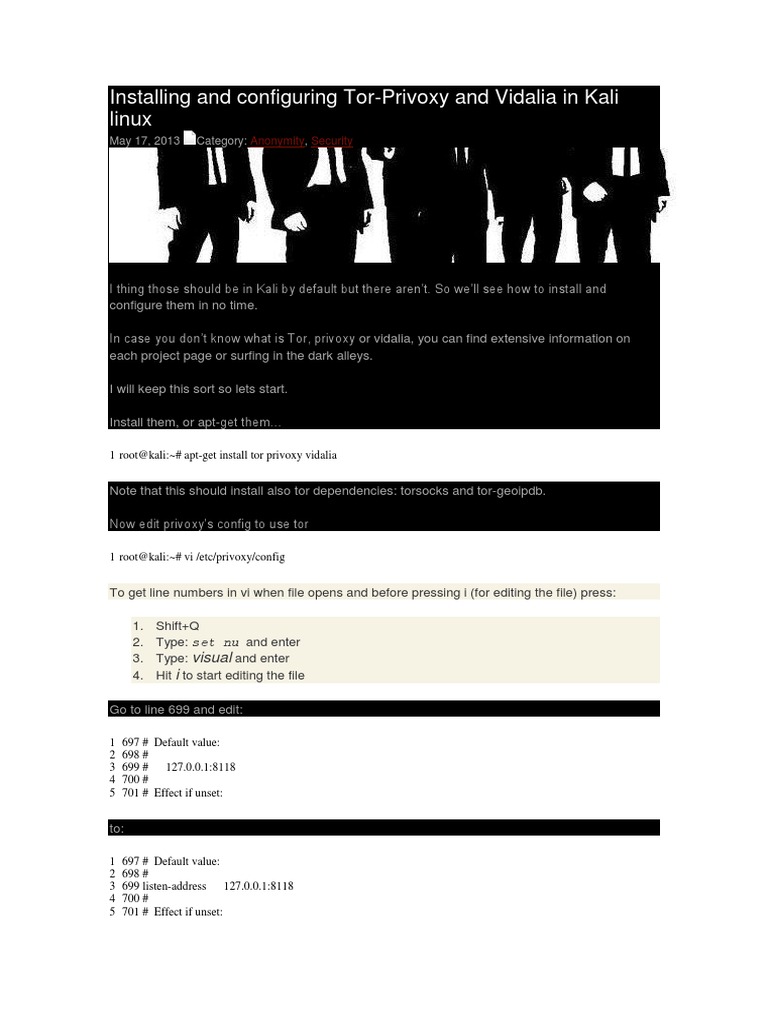 Installing And Configuring Tor Pdf Tor Anonymity Network Web