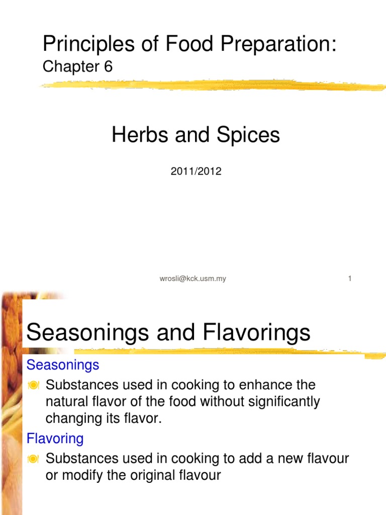 Principles of Food Preparation:: 1 Wrosli@kck - Usm.my | Download Free ...