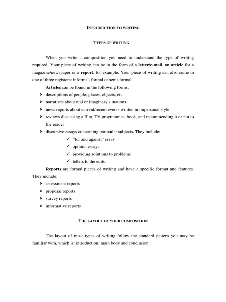 Writing Hand Out | PDF | Survey Methodology | Verb