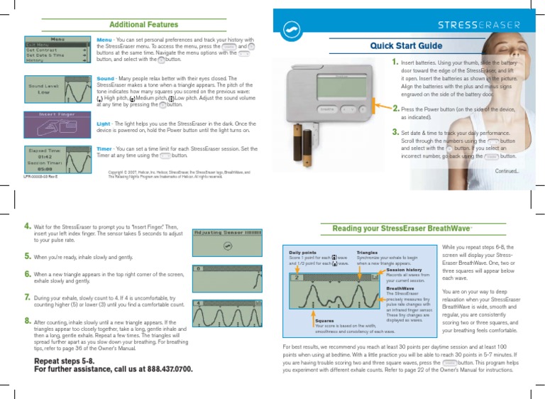 Quick Start Card LPR-00003-03 Rev E | PDF | Breathing