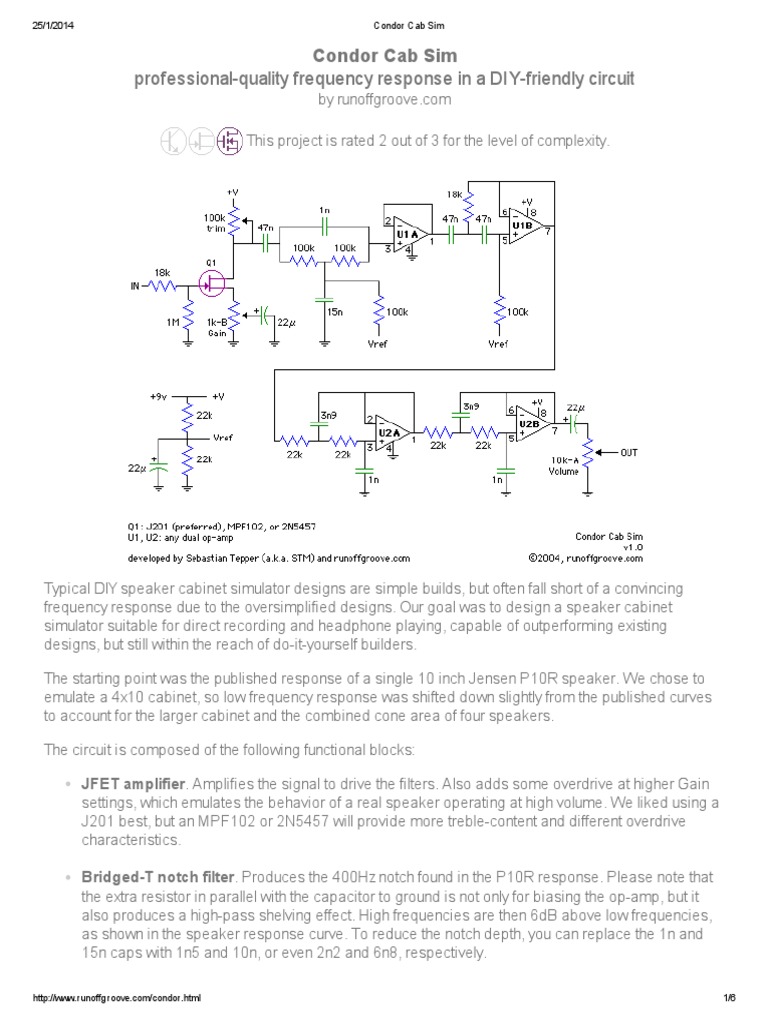 Condor Cab Sim | PDF | Loudspeaker | Electronic Filter
