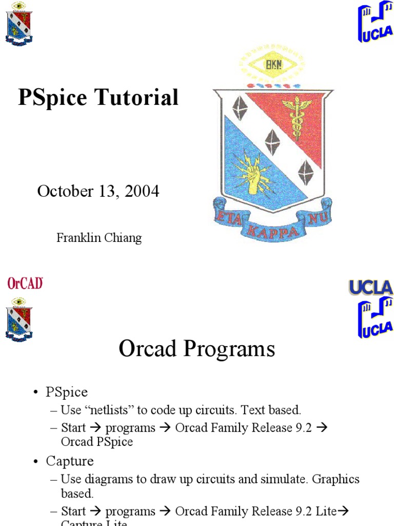 Pspice Tutorial | PDF | Electrical Network | Direct Current