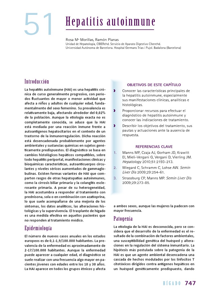 Hepatitis Autoinmune | PDF | Cirrosis | Hepatitis