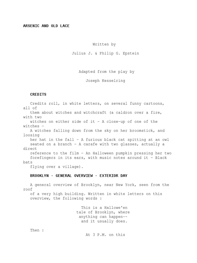 Arsenic and Old Lace | Leisure