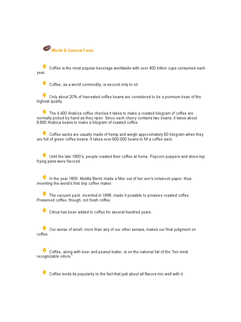 Coffee Trivia | Coffeehouse | Coffee