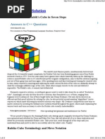 Rubik's Cube Move Notation Guide | PDF | Cartesian Coordinate System ...