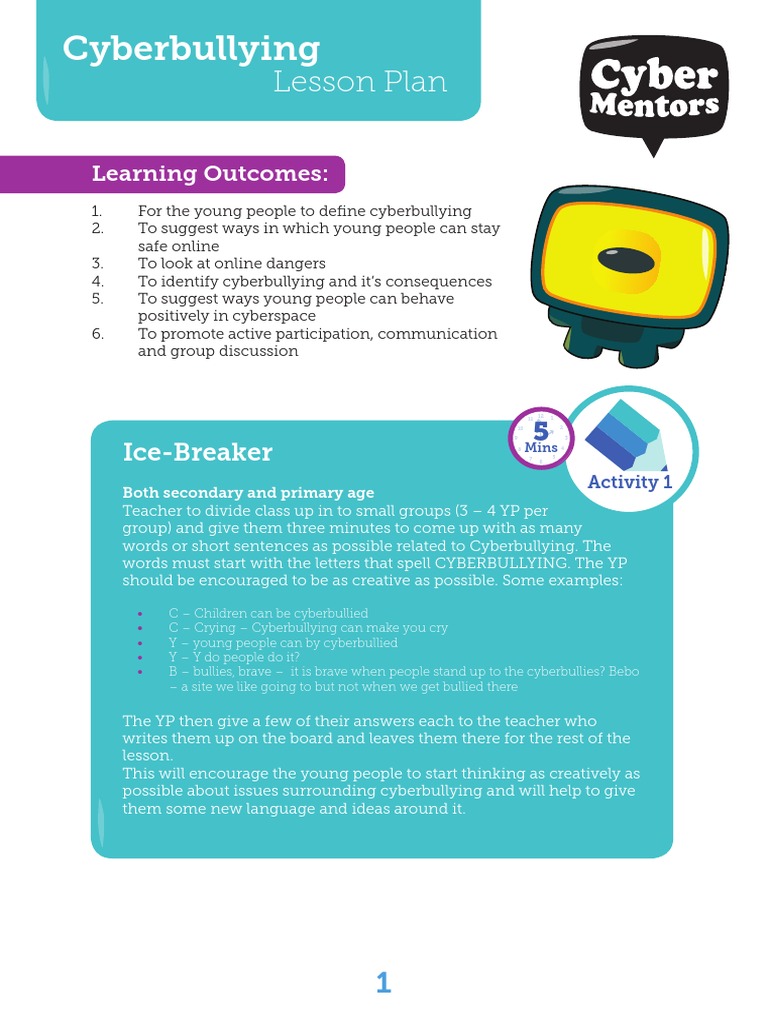 Sample Lesson Plan | PDF | Cyberbullying | Social Networking Service