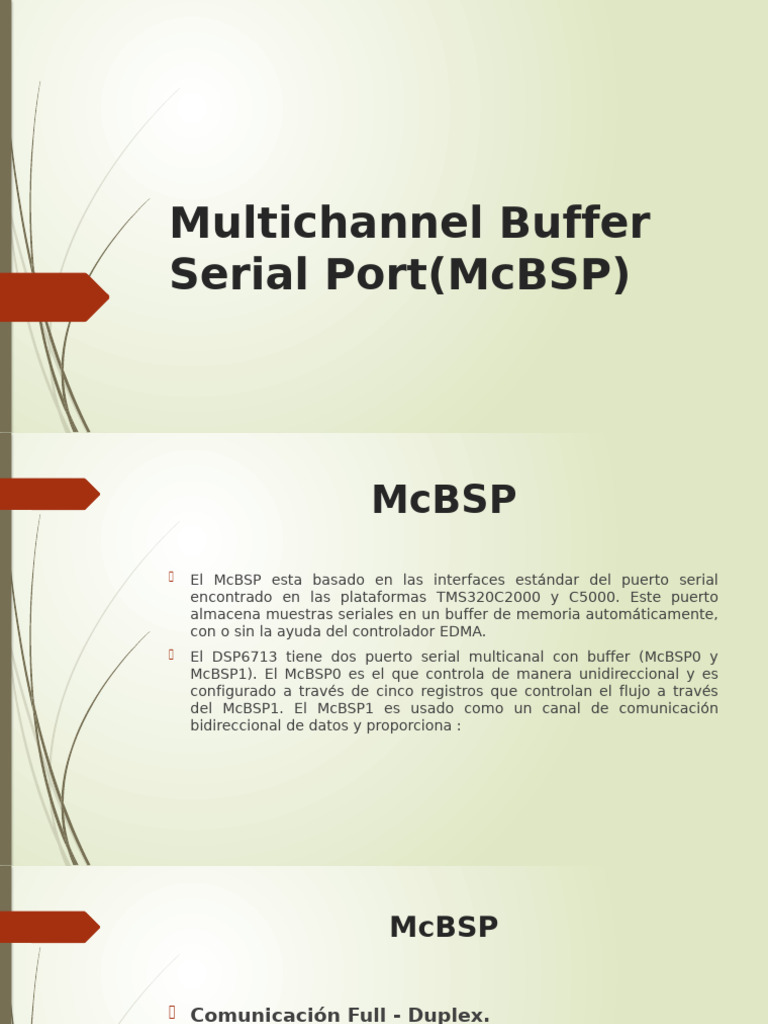 MCBSP Registers | PDF | Almacenador intermediario de datos | Poco