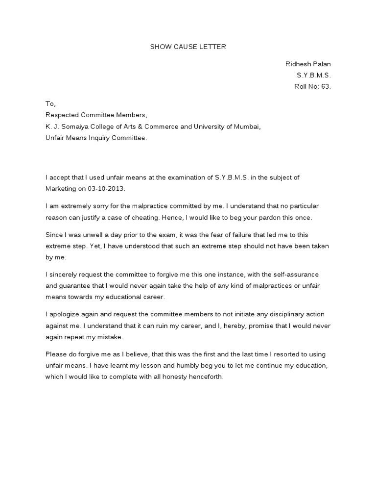 Show Cause Letter | PDF | Career & Growth