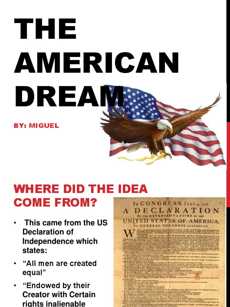 American Dream PPT | American Dream | Political Theories