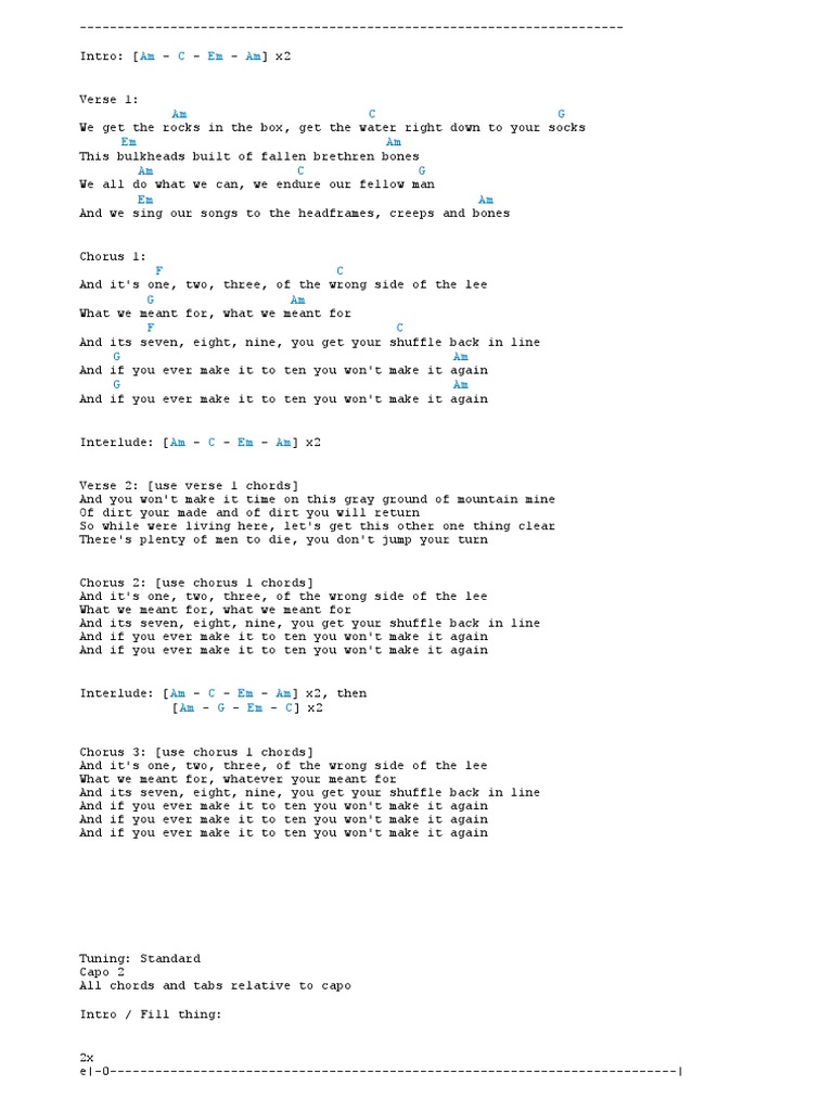 Tabs | PDF | Song Structure | Elements Of Music