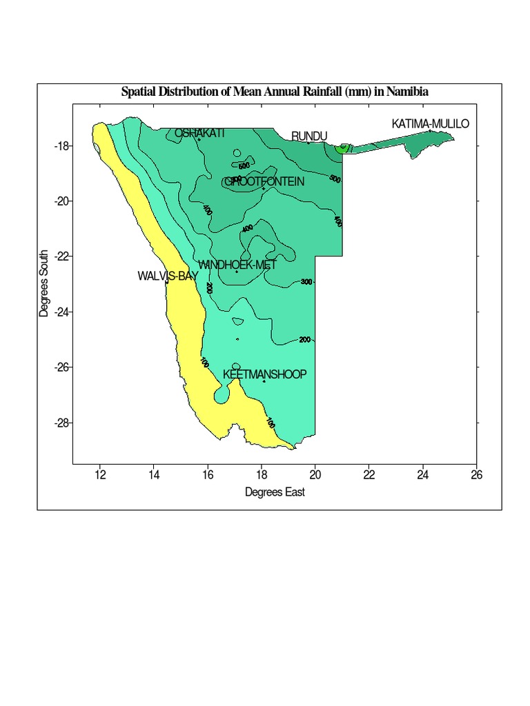 036 - Namibia Long-Term Annual Rainfall Map | PDF