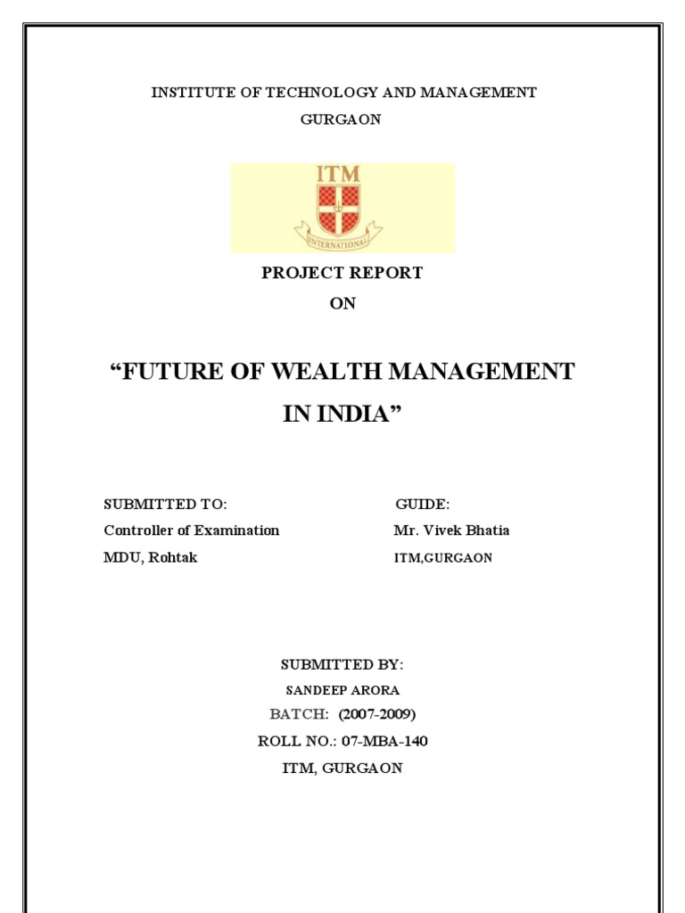 Report On Wealth Management | PDF | Wealth | Bric