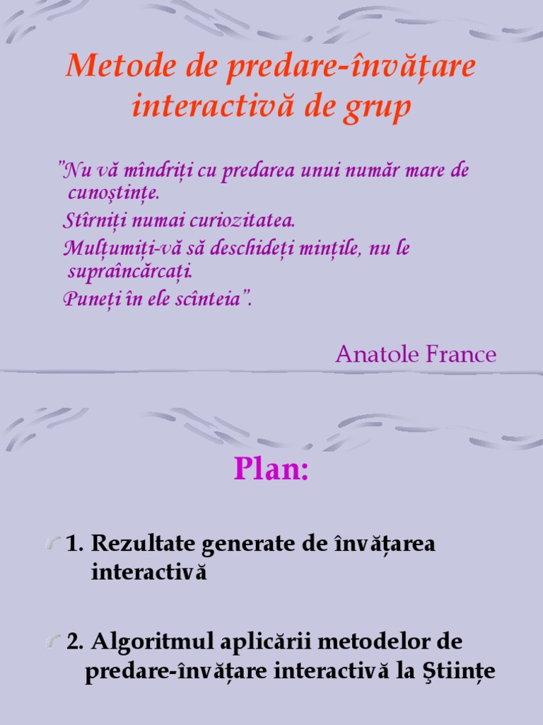 Metode de Predare Invatare in Grup | PDF