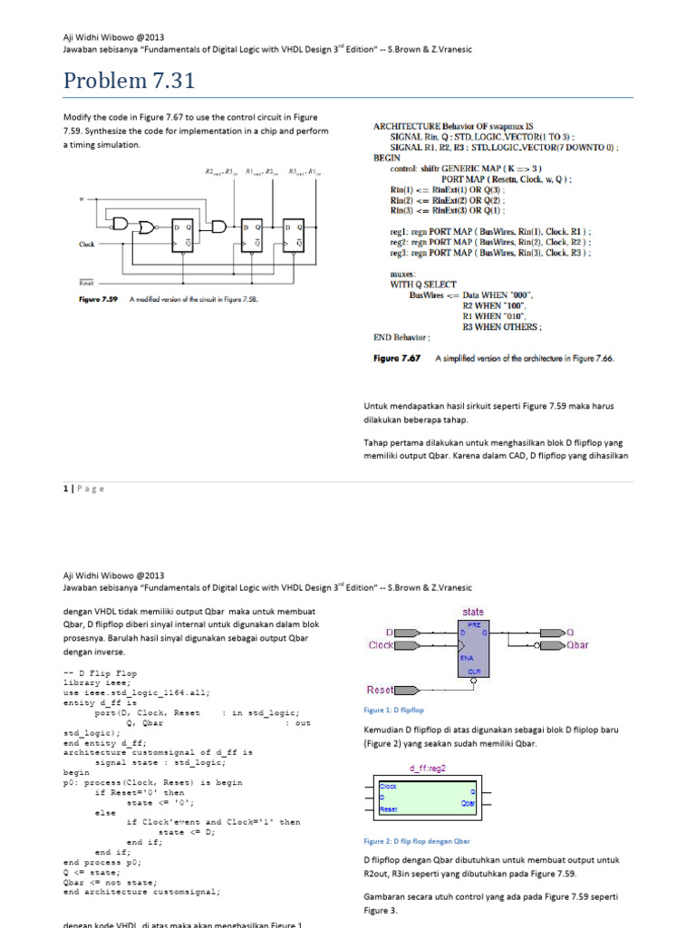 Problem 7 | PDF | VHDL | Desain Elektronik
