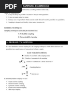 Sampling Techniques For Data Preprocessing | PDF | Sampling (Statistics) | Stratified Sampling