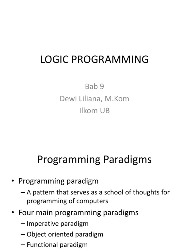 8 Logic Programming Pdf Programming Paradigms Semantic Web 1844